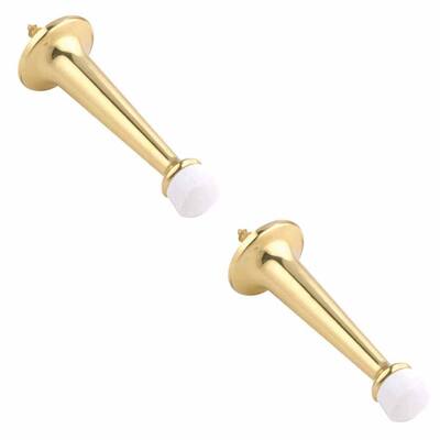 2 Door Stop Bright Solid Brass Bumper 3.25 Proj | Renovator's Supply - Overstock - 13948606